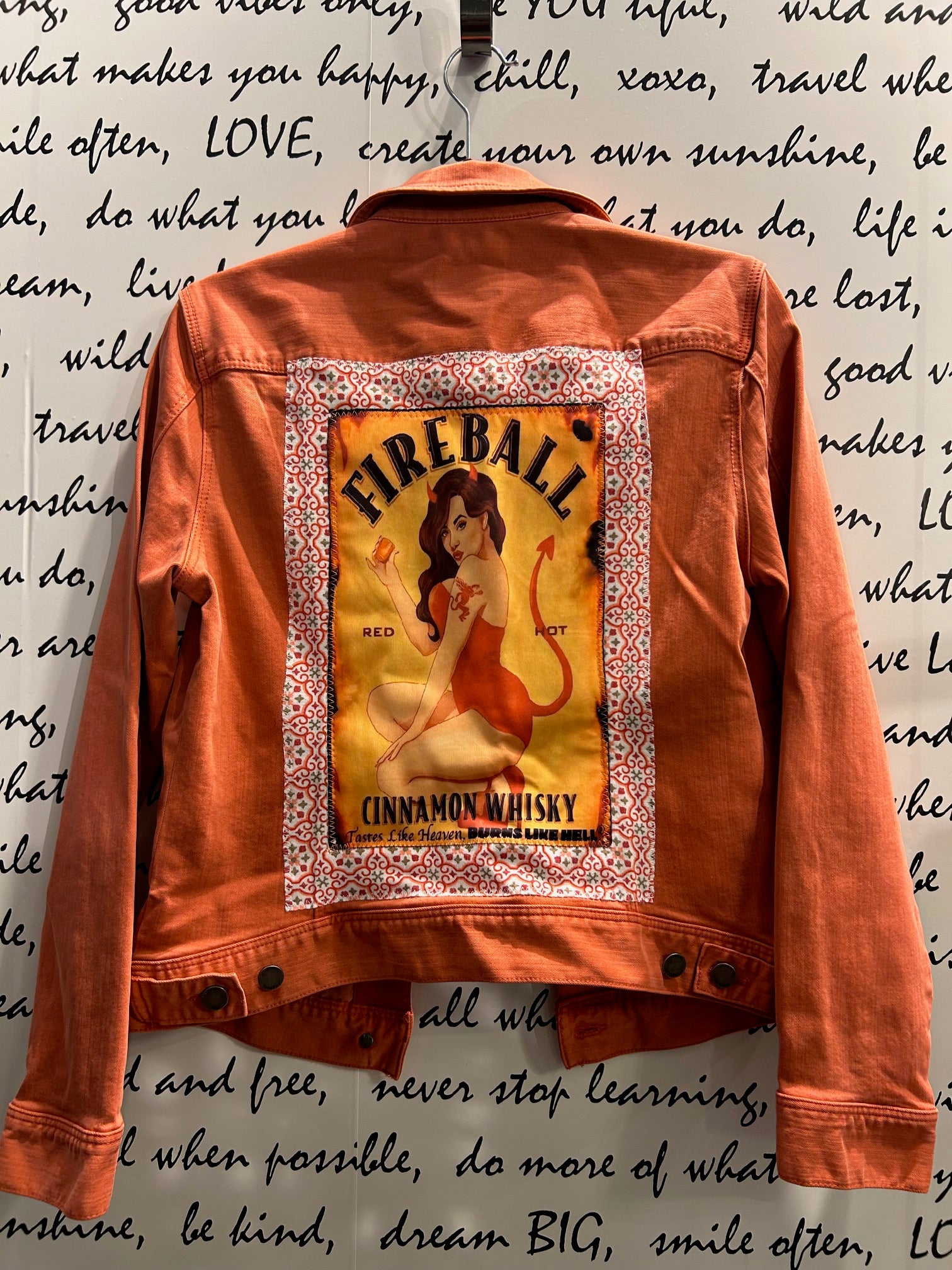 Fireball Upcycled Denim Jacket | Pieces FXBG